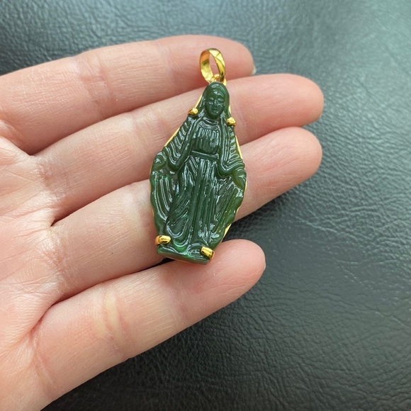 Element Shine | Jewelry | 4k Solid Real Gold The Blessed Virgin Mary ...